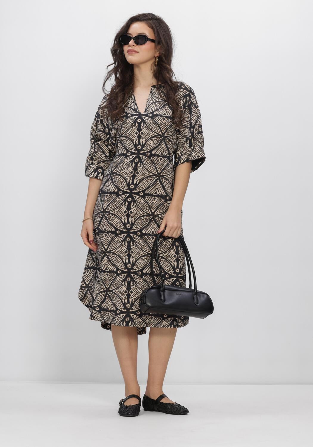 Zwarte SUMMUM Jurken DRESS ETHNIC | Omoda