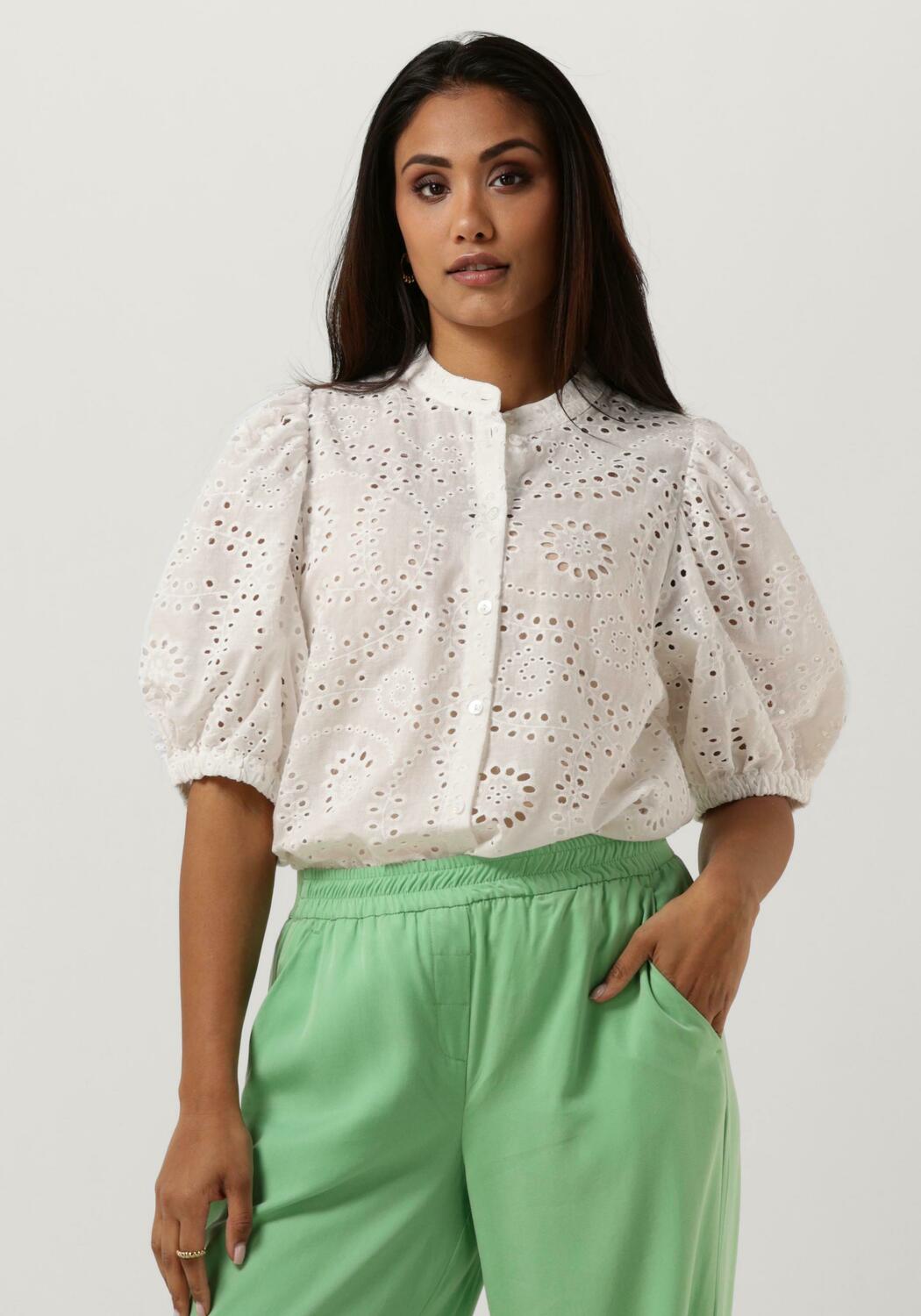 Witte SUMMUM Blouse BLOUSE CHIFFLY EMBROIDERY | Omoda