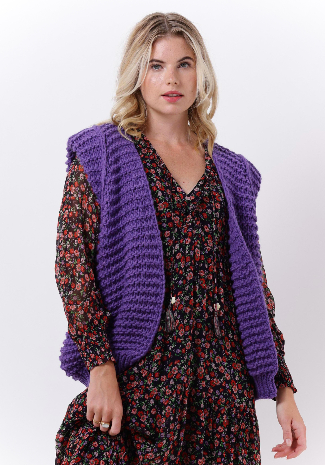 Paarse NOTRE-V Gilet KNIT GILET | Omoda