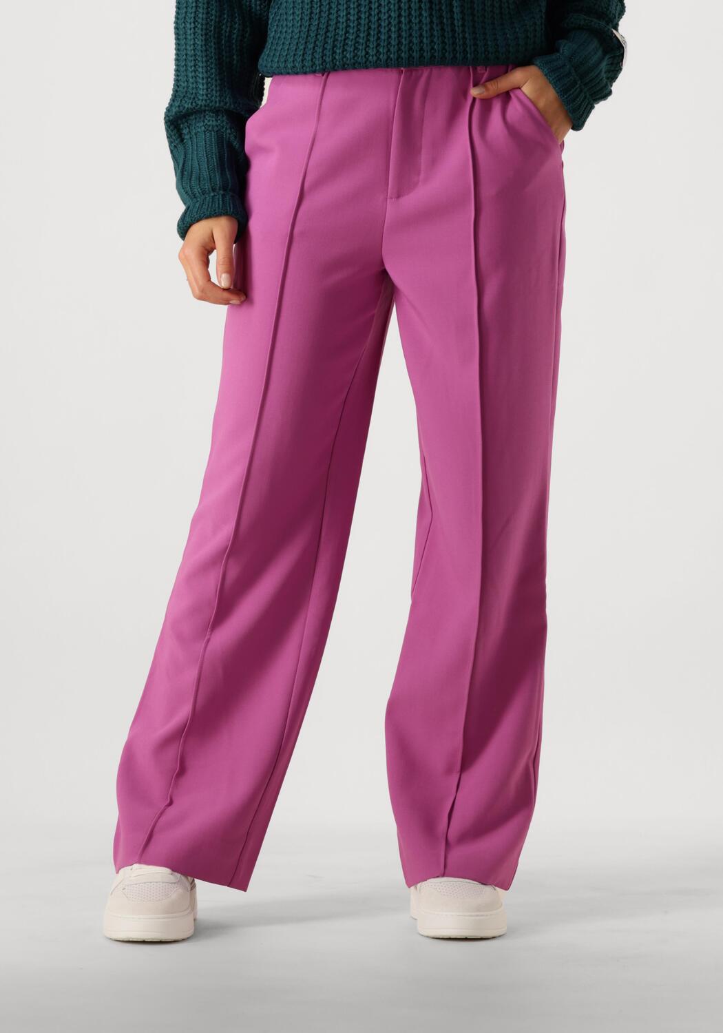 Roze COLOURFUL REBEL Wijde broek RUS UNI PINTRUCK STRAIGHT PANTS | Omoda