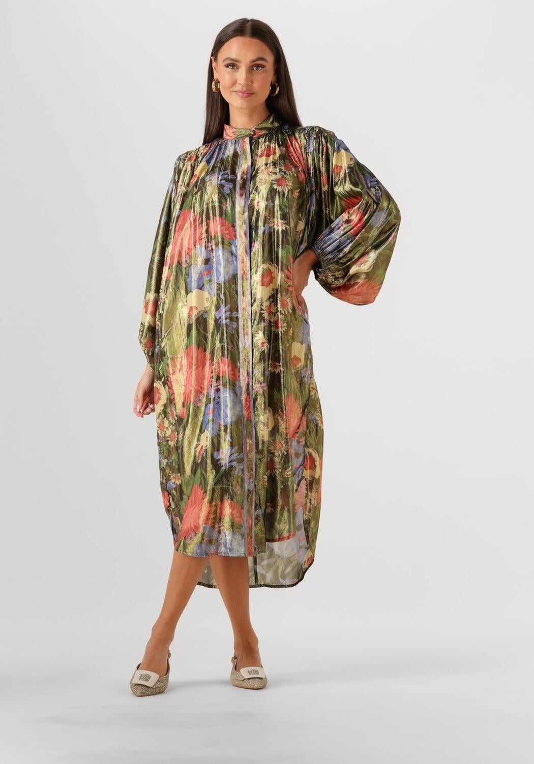 Metallic MES DEMOISELLES Midi jurk BLOOM | Omoda