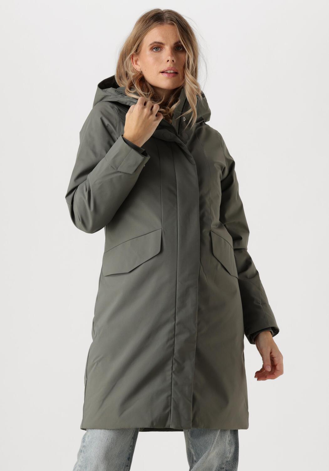 Donkergrijze ELVINE Gewatteerde jas SIGNY | Omoda