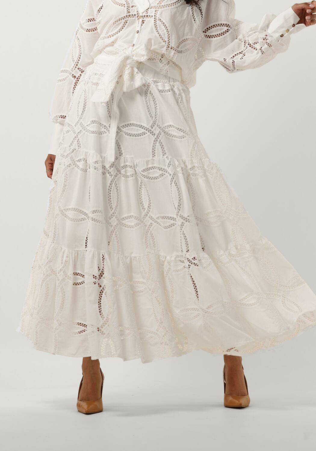 Witte AMAYA AMSTERDAM Maxirok STORMY SKIRT | Omoda