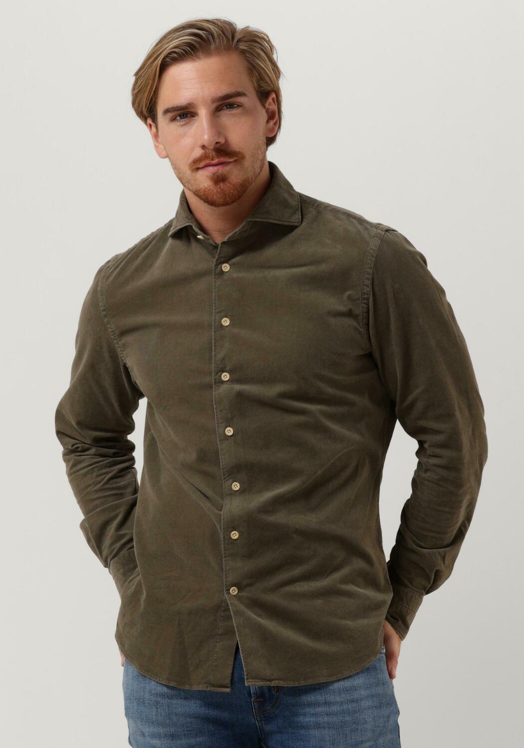 Groene PROFUOMO Casual overhemd SHIRT X-CUTAWAY SC SF P | Omoda