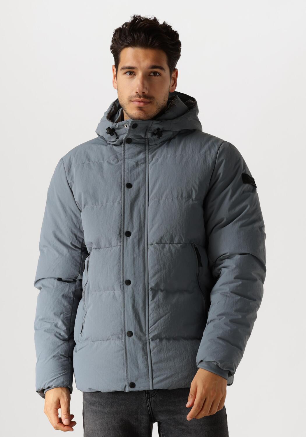 Blauwe PURE PATH Gewatteerde jas REGULAR FIT JACKETS PADDED404 | Omoda