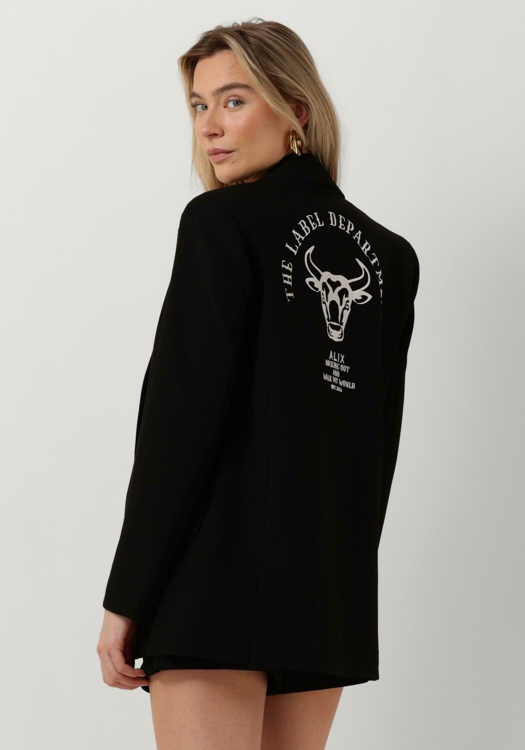 Zwarte ALIX THE LABEL Blazer LADIES WOVEN FLOWY STRETCH BLAZER | Omoda