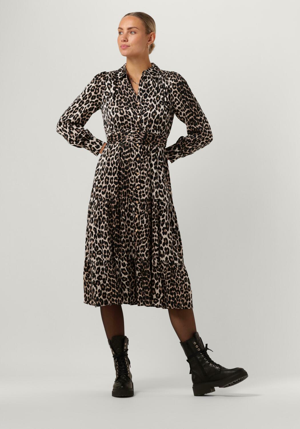 Beige SUNCOO Midi jurk CINZIA | Omoda