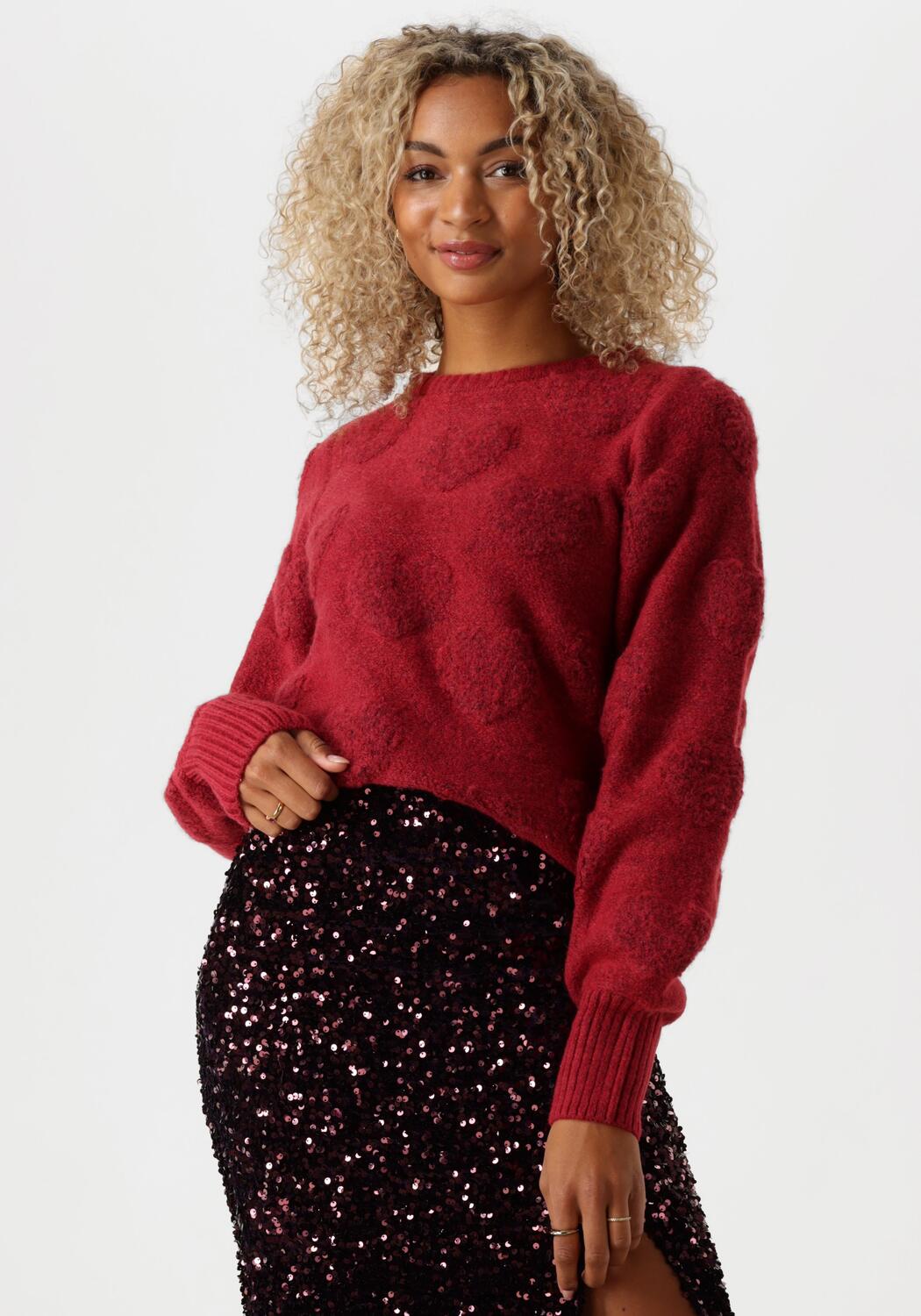 Rode FABIENNE CHAPOT Trui BIBIAN HEART PULLOVER | Omoda