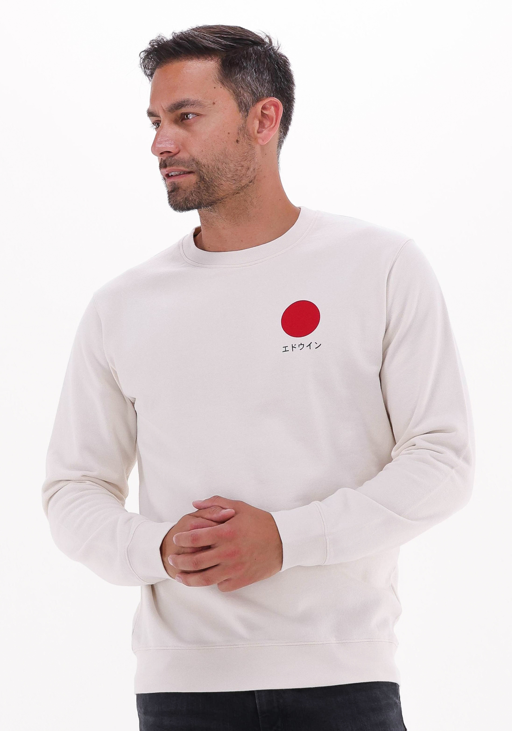 Gebroken wit EDWIN Sweater JAPANESE SUN SWEAT HEAVY FELPA | Omoda