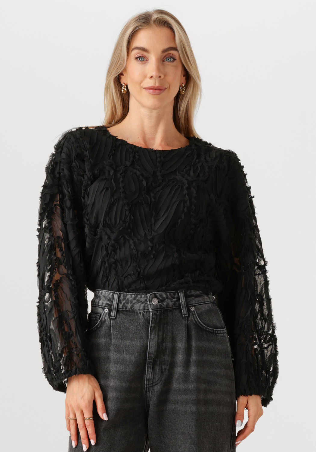 Zwarte CO'COUTURE Blouses SHANIA FLUFFY BLOUSE | Omoda