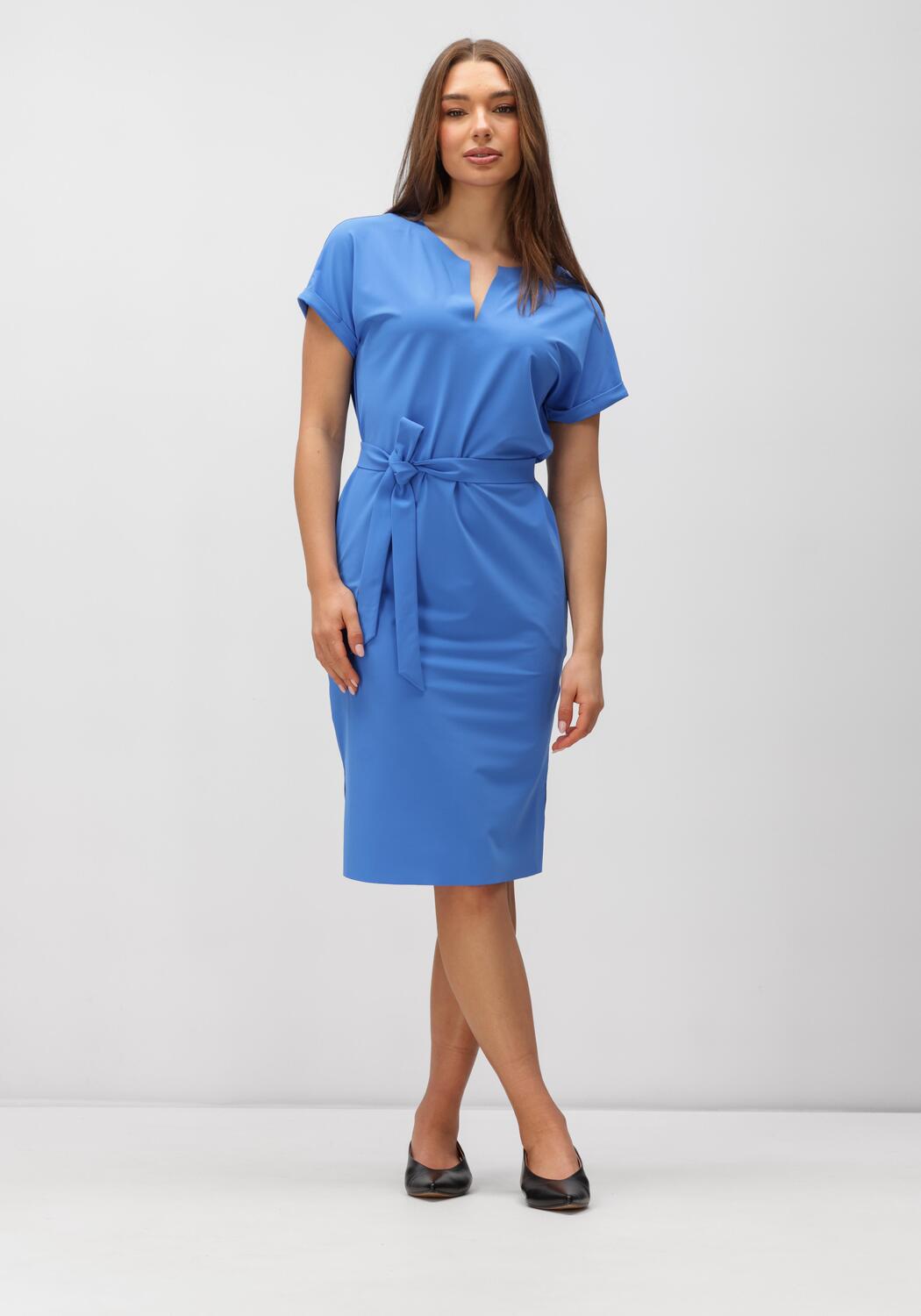 Blauwe JAPAN TKY Midi jurk OKICHI | Omoda
