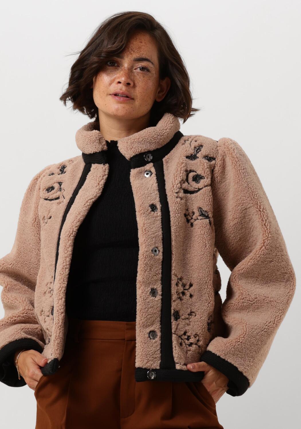 Bruine ANTIK BATIK Teddy jas SALIBA JACET | Omoda