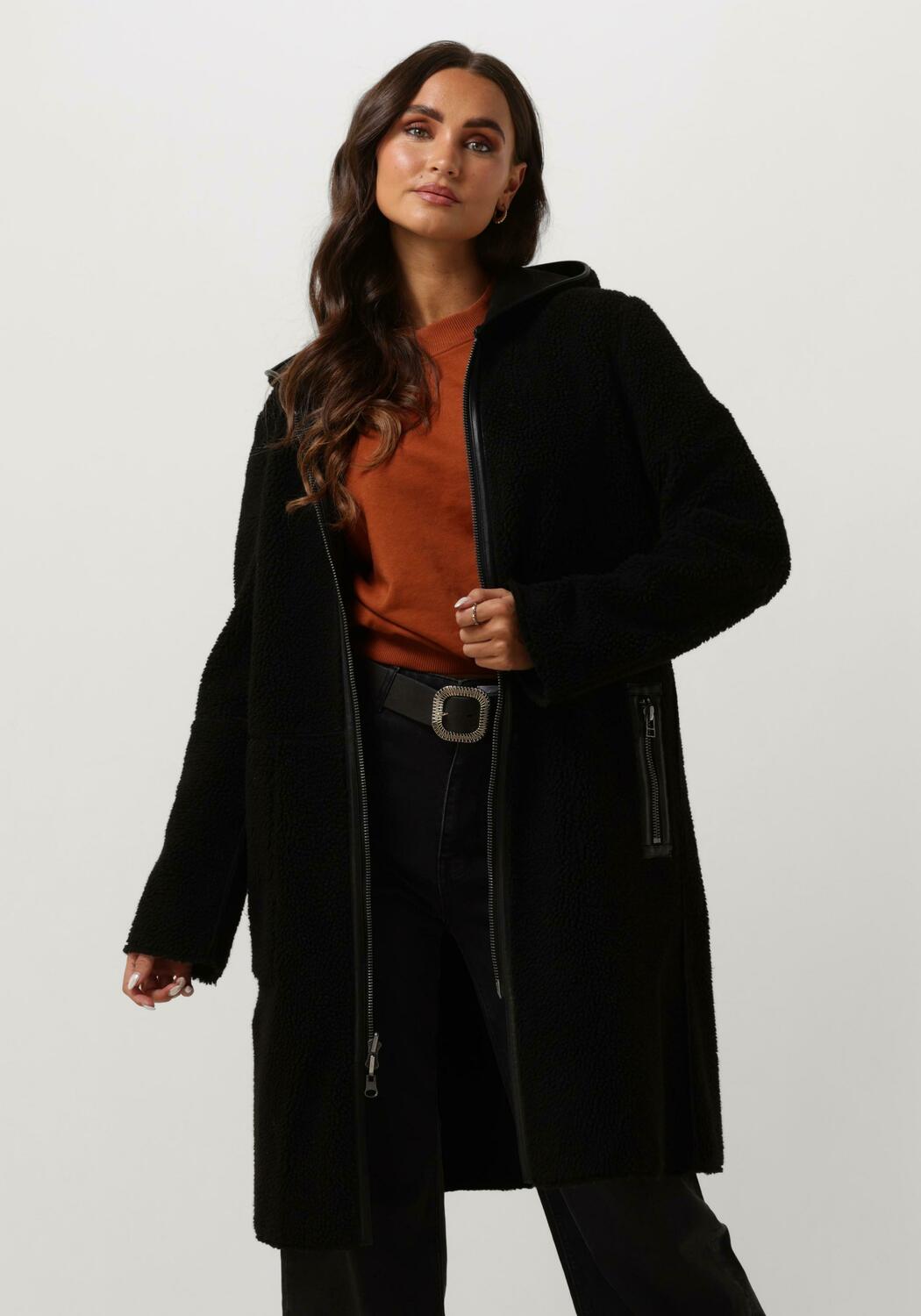 Zwarte GOOSECRAFT Gewatteerde jas GC ADELYN COAT | Omoda