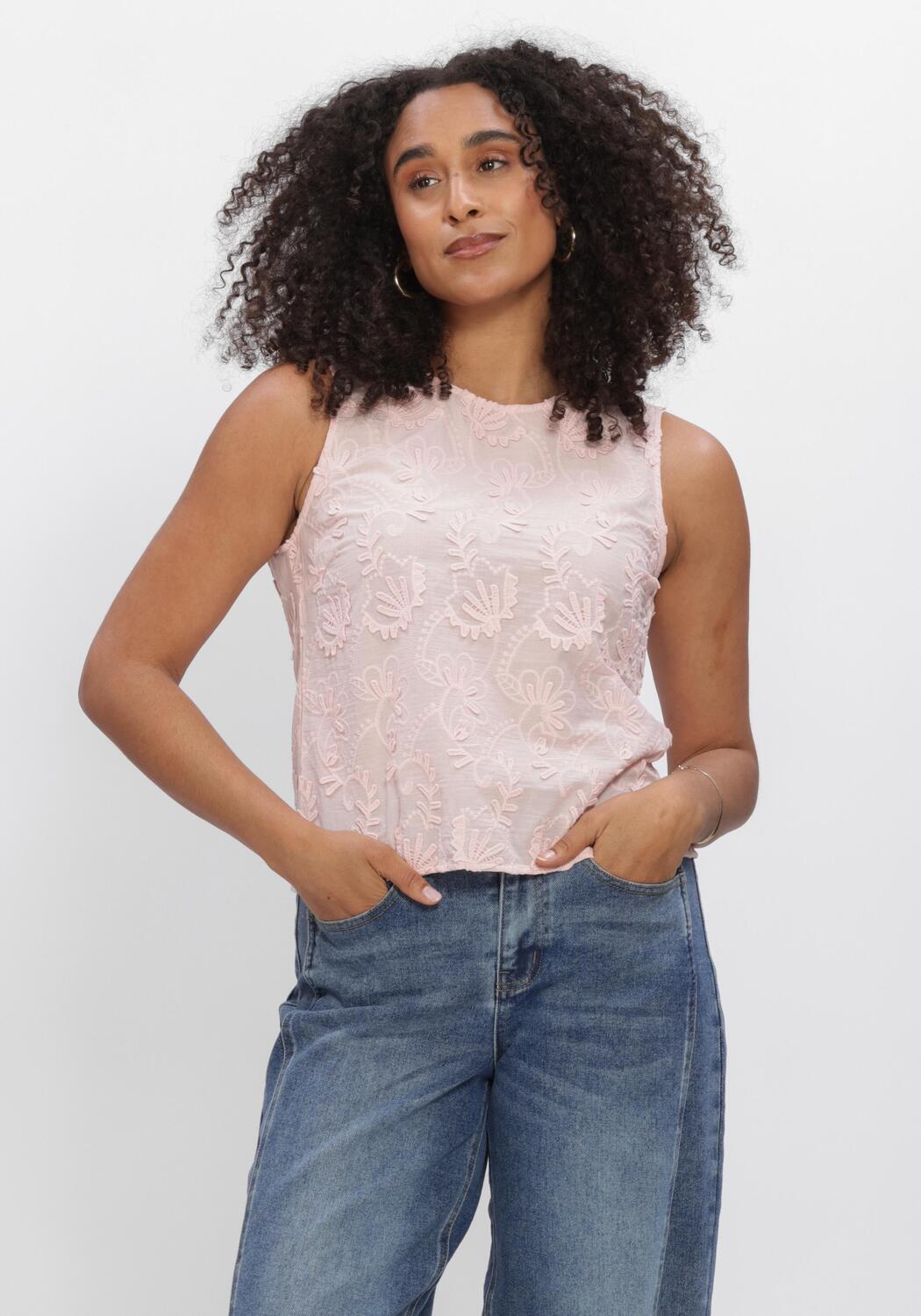 Lila OBJECT Top OBJMYA S/L RE O-NECK TOP | Omoda