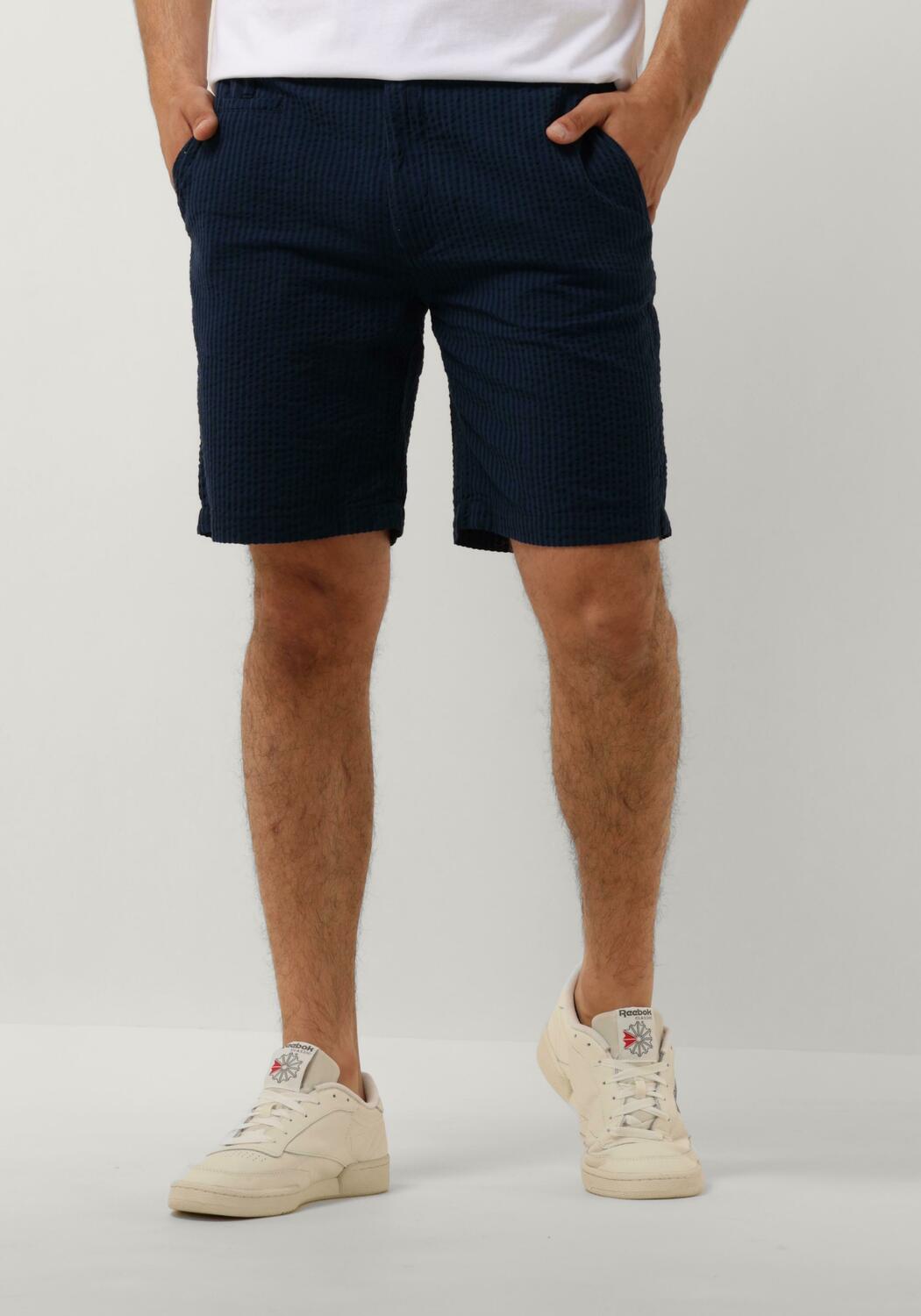 Blauwe BUTCHER OF BLUE Korte broek LONER MK 2 SEERSUCKER SHORT | Omoda