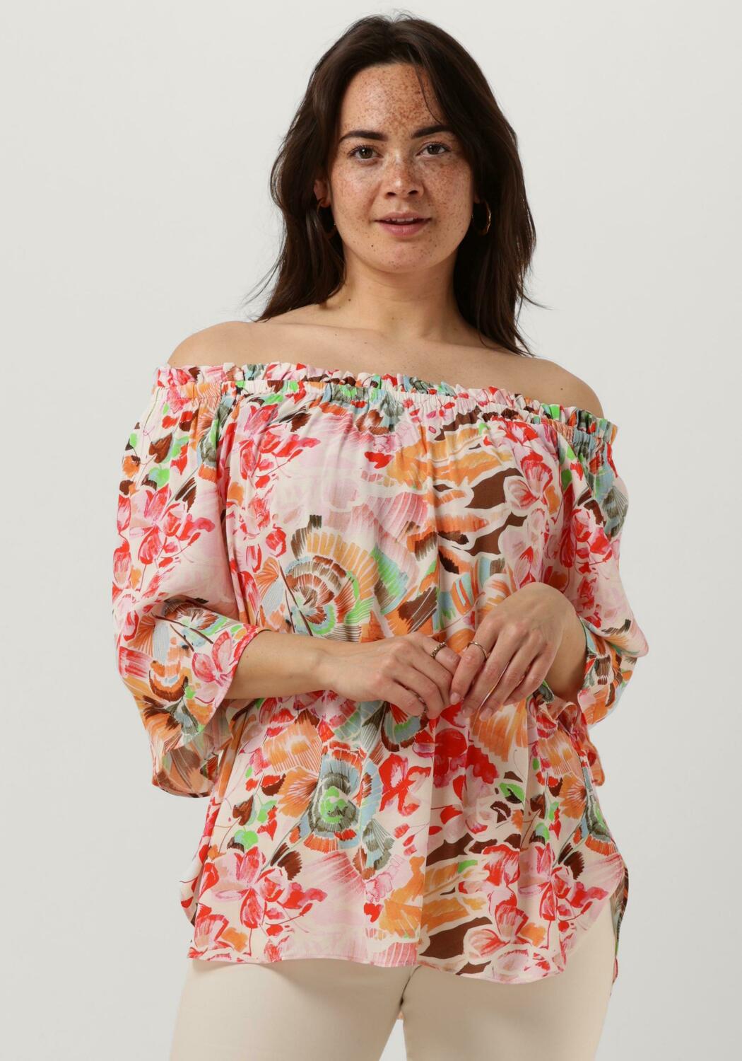 Roze MOS MOSH Top ASHLEA BOTANICO BLOUSE | Omoda