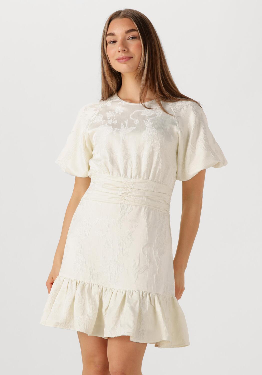 Witte NEO NOIR Mini jurk SULLI JACQUARD DRESS | Omoda