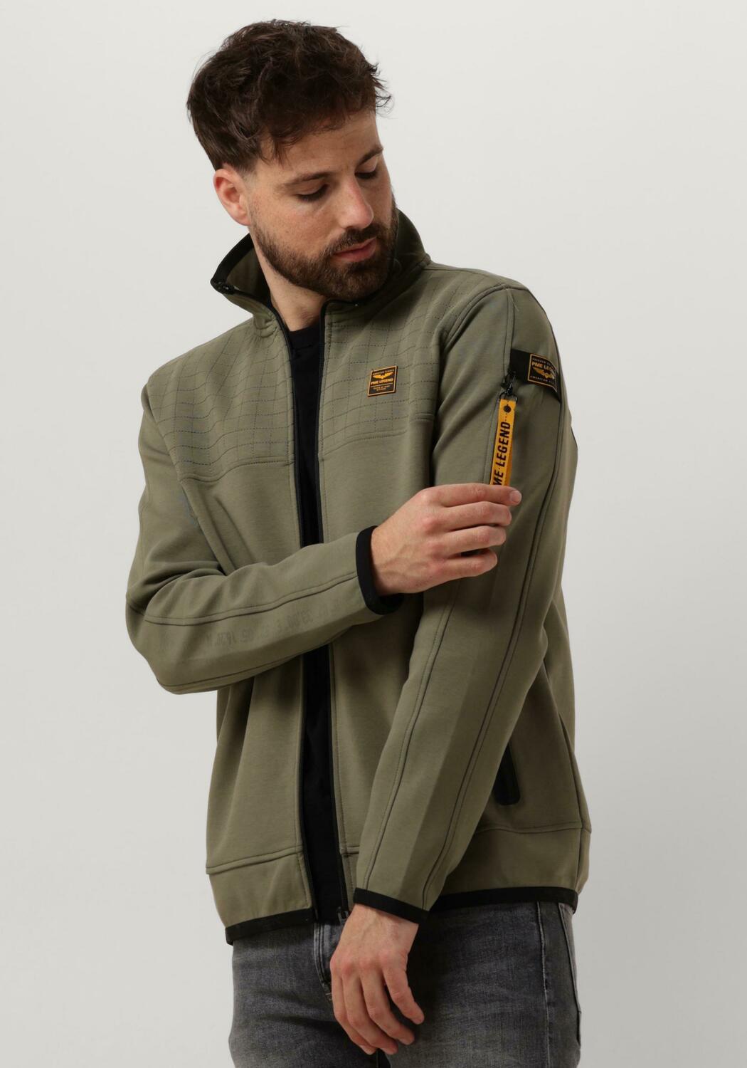 Groene PME LEGEND Vest HOODED JACKET SPACER LOOK SWEAT | Omoda