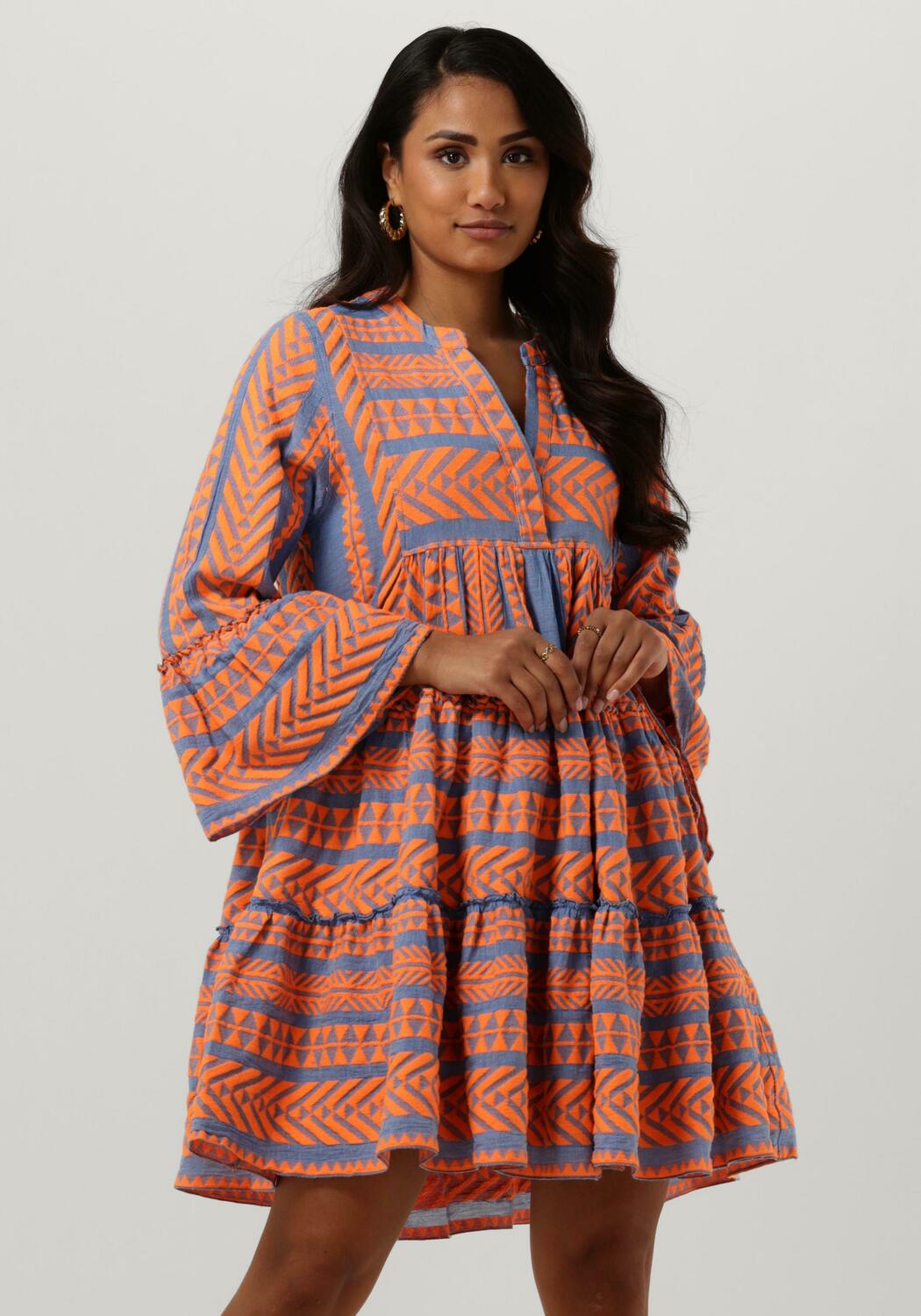 Blauwe DEVOTION Mini jurk ELLA | Omoda