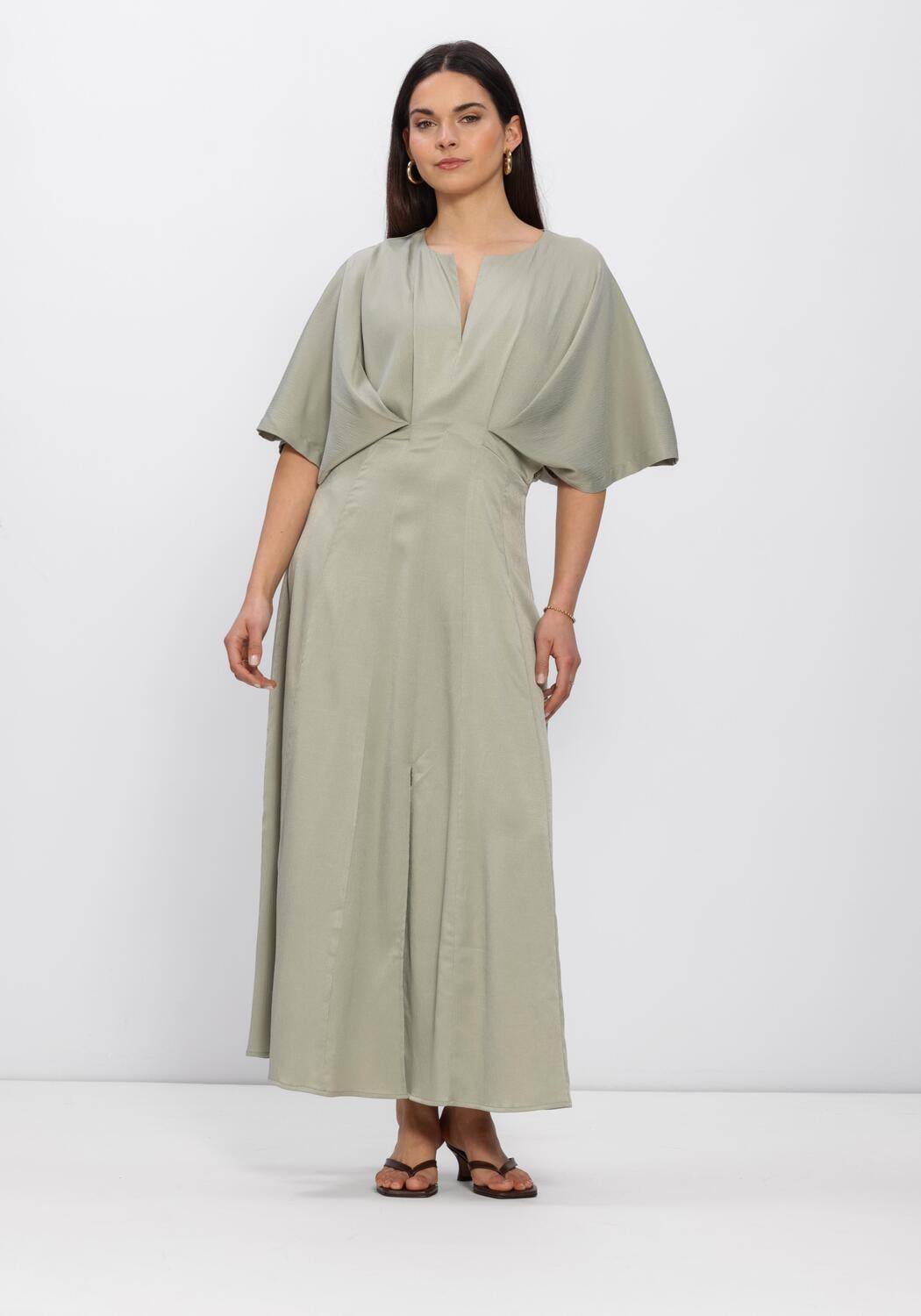 Khaki COPENHAGEN MUSE Maxi jurk CMVIANNA-DRESS | Omoda