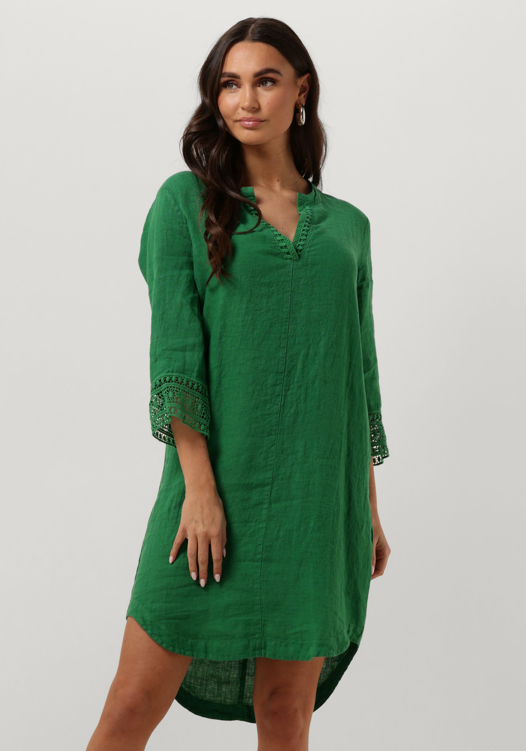 Groene NUKUS Mini jurk CAROL DRESS | Omoda