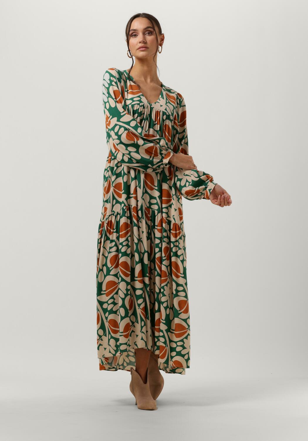 Groene BY-BAR Maxi jurk ROSA INDORE DRESS | Omoda