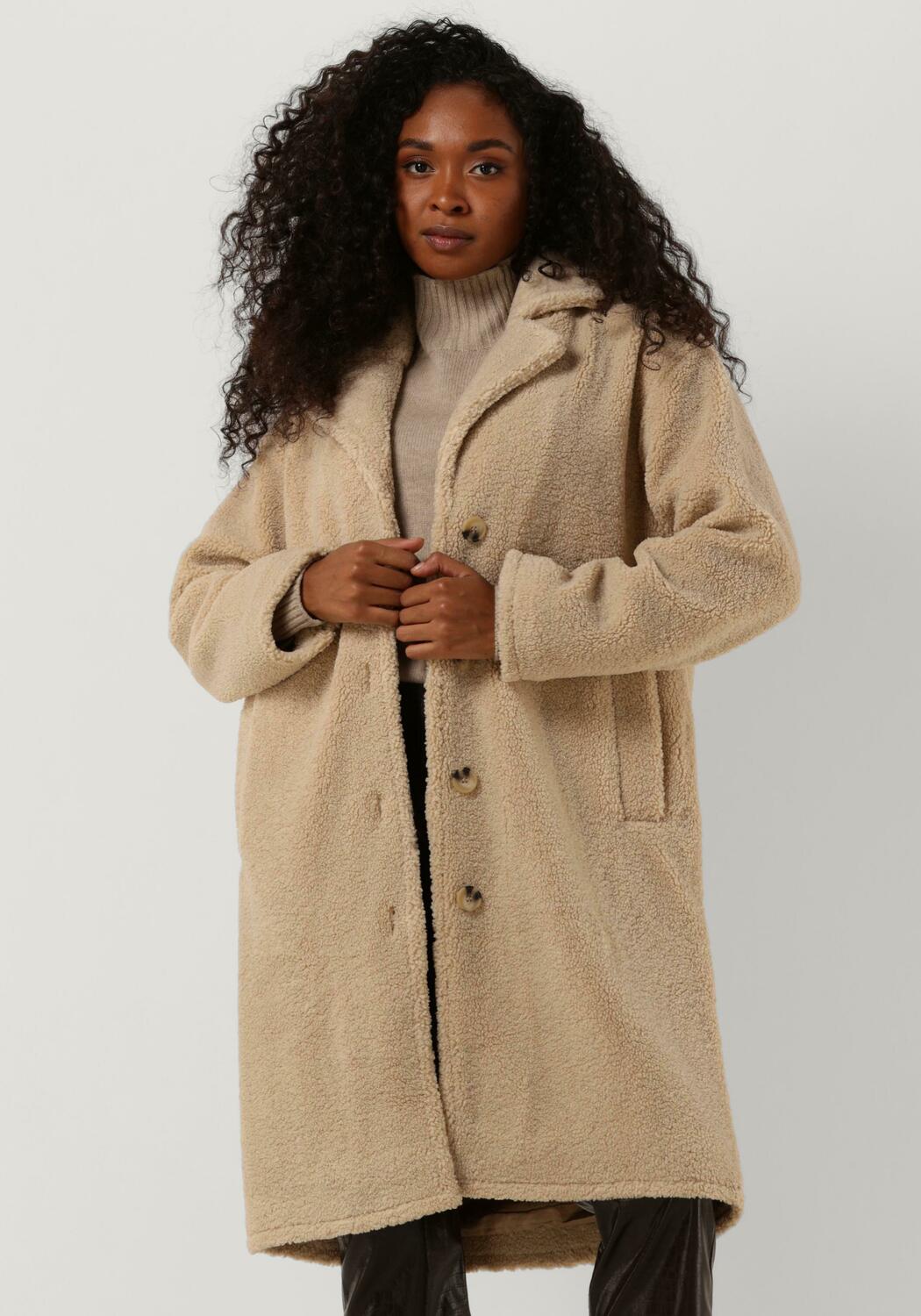 Ecru SELECTED FEMME Teddy jas LANA TEDDY COAT B | Omoda