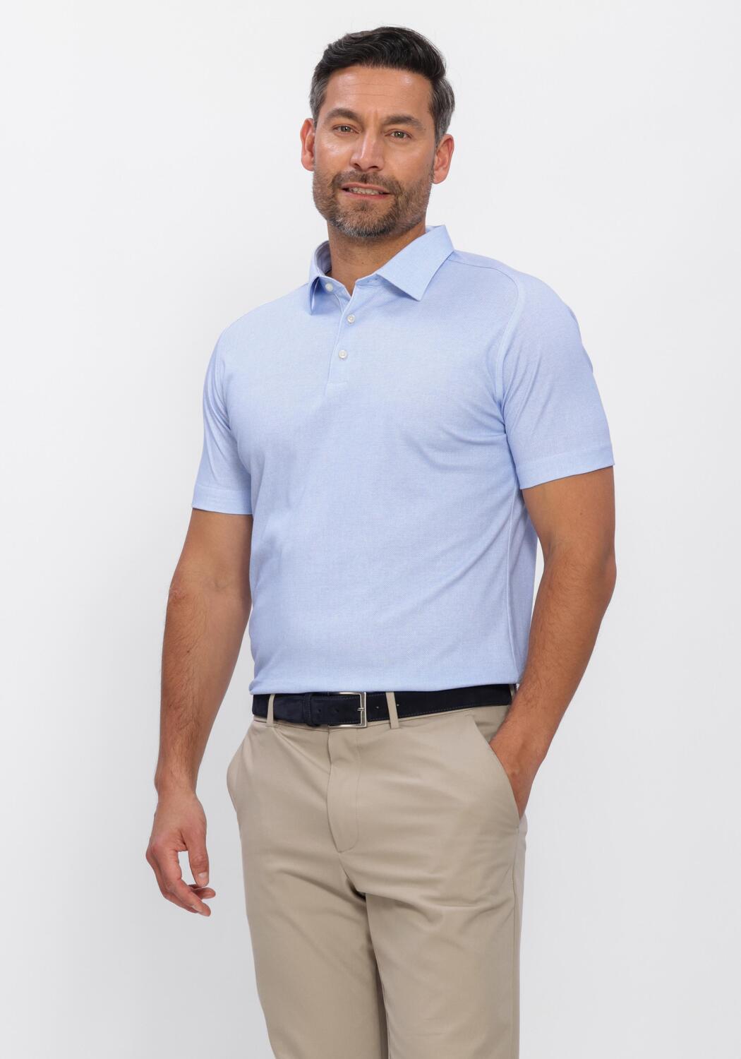 Lichtblauwe DESOTO Polo CASUAL POLO KENT 1/2 | Omoda