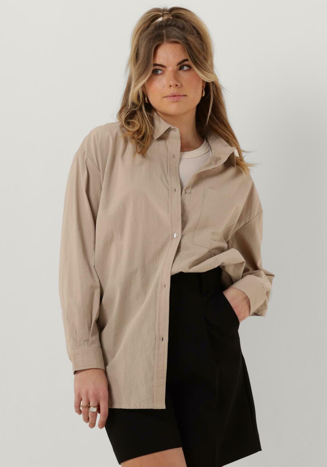 Beige ESMÉ STUDIOS Blouses RUBY LS SHIRT - GOTS | Omoda