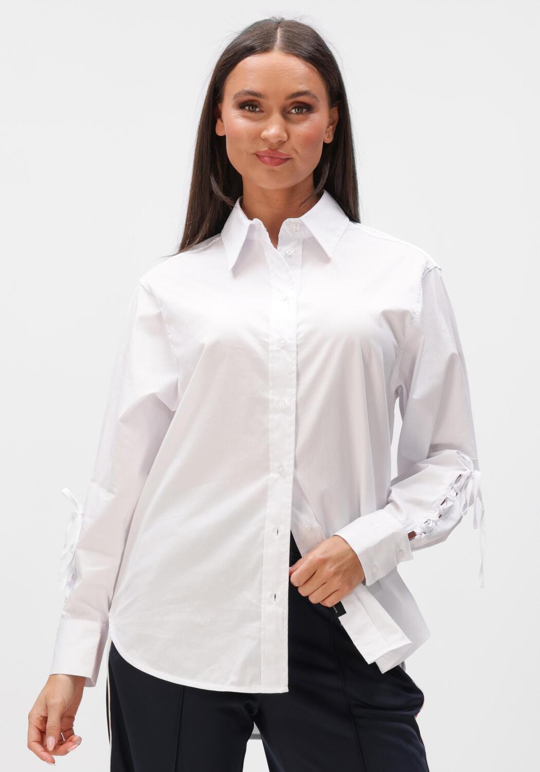 Witte HAUTE L'AMITIÉ Blouses ALVINA PURE TIE SHIRT | Omoda