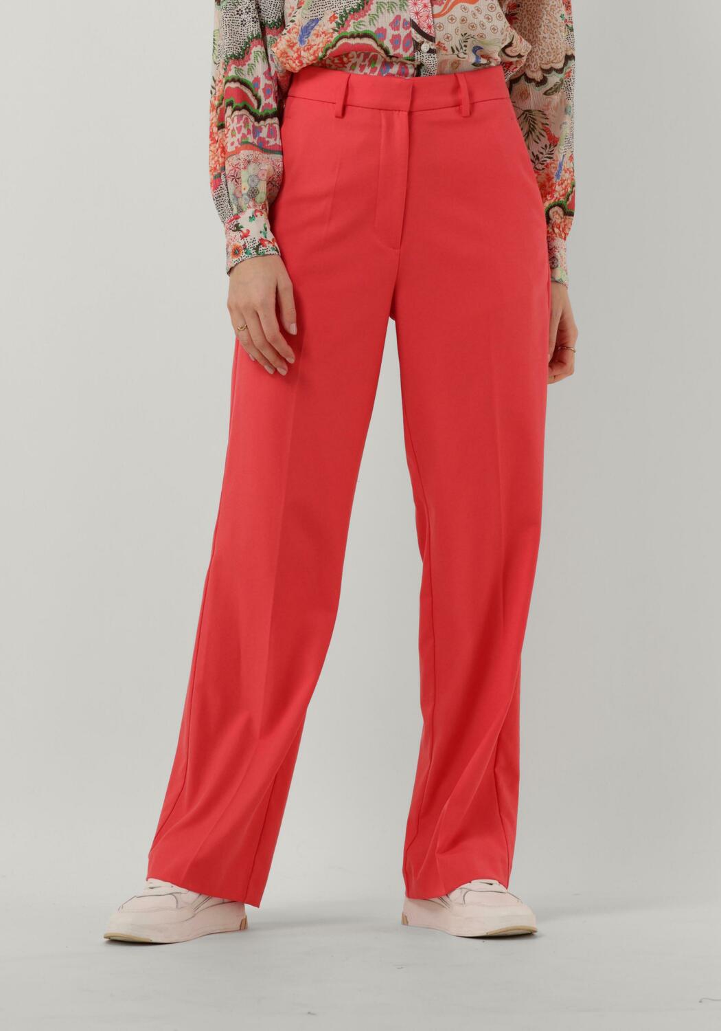 Koraal ALIX THE LABEL Pantalon LADIES WOVEN STRAIGHT LEG STRETCH PANTS ...
