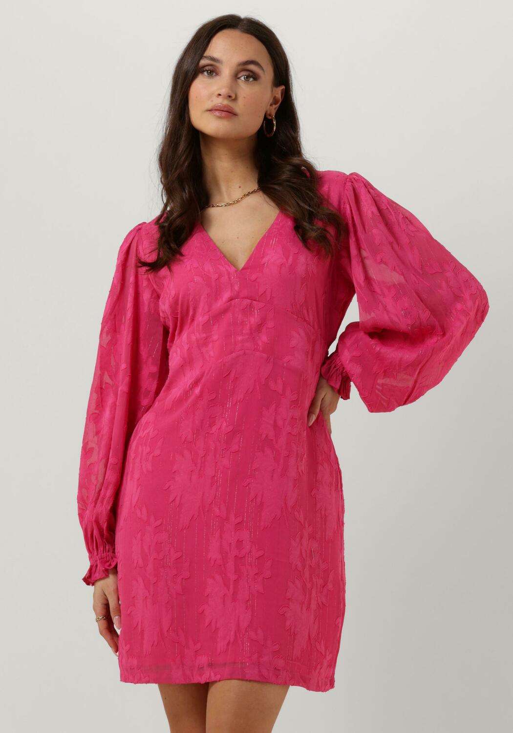 Roze FREEBIRD Mini jurk WV-FLOWER-JAQC-PES-23-1-B | Omoda