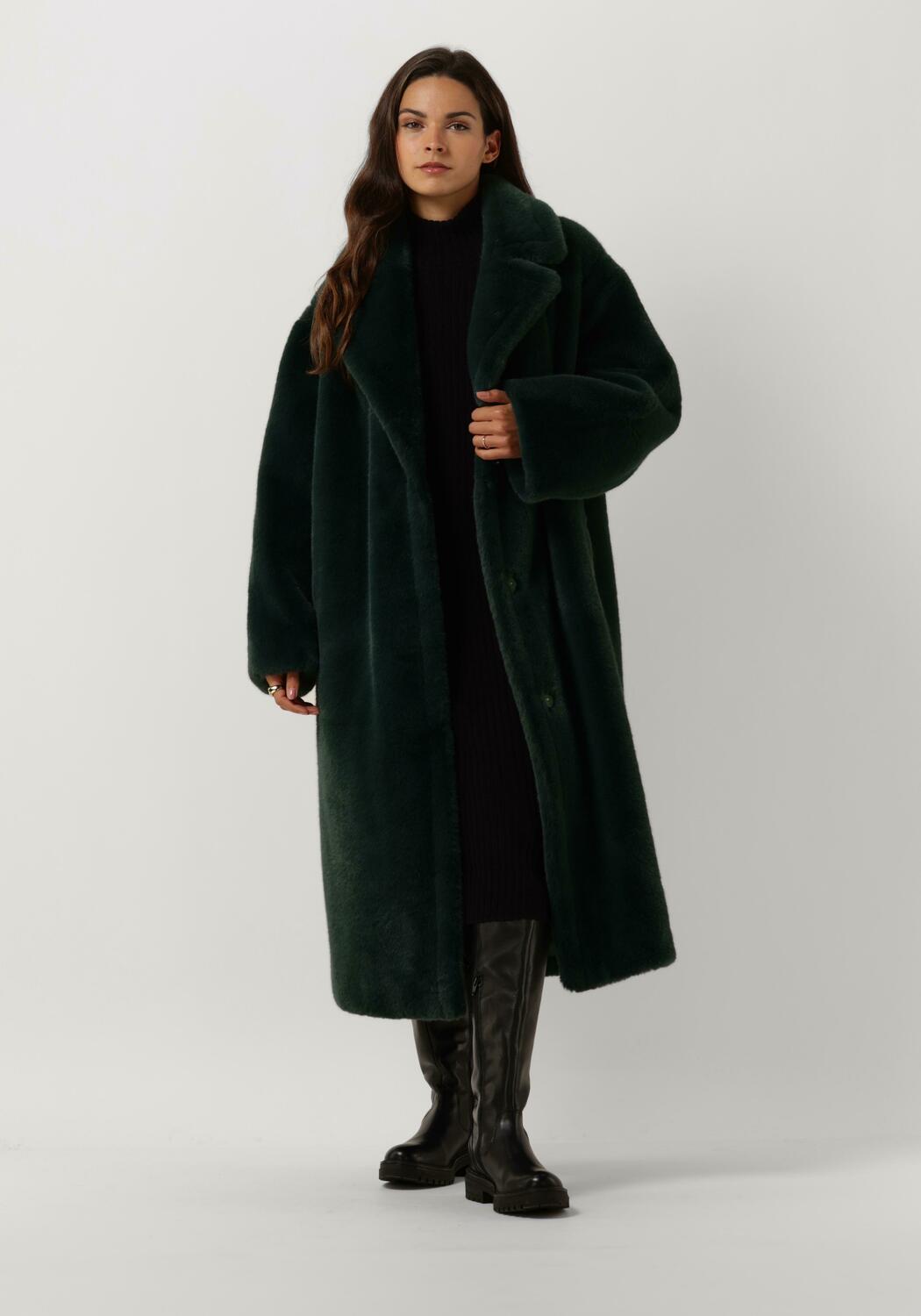 Groene STAND STUDIO Faux fur jas MARIA COAT SOFT | Omoda