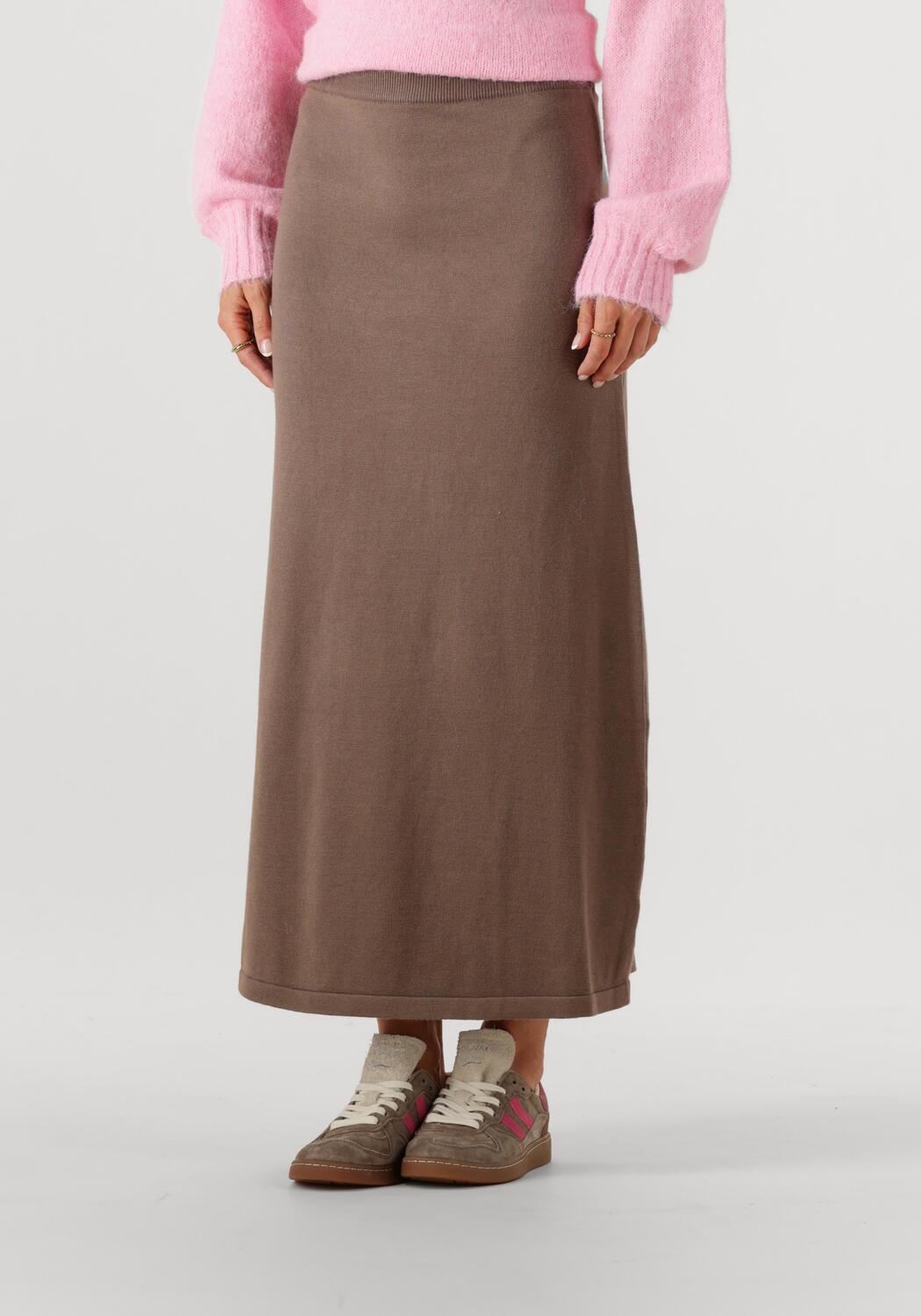 Bruine YDENCE Maxirok KNITTED SKIRT ELIA | Omoda
