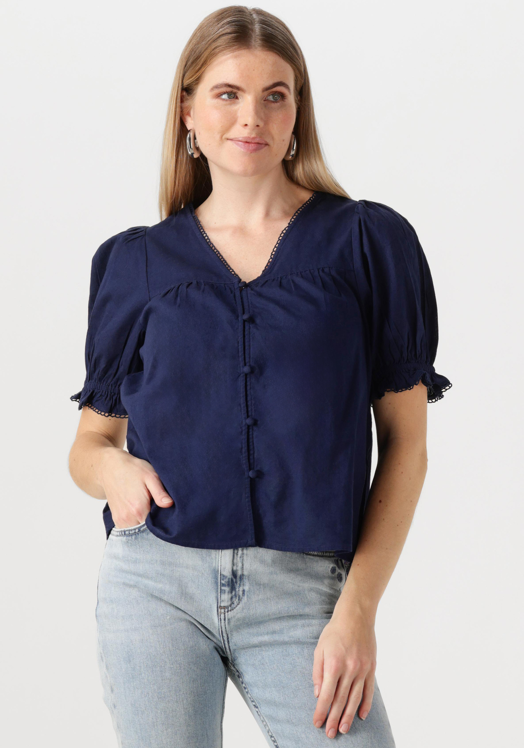 Donkerblauwe FABIENNE CHAPOT Blouses JUNO BLOUSE | Omoda