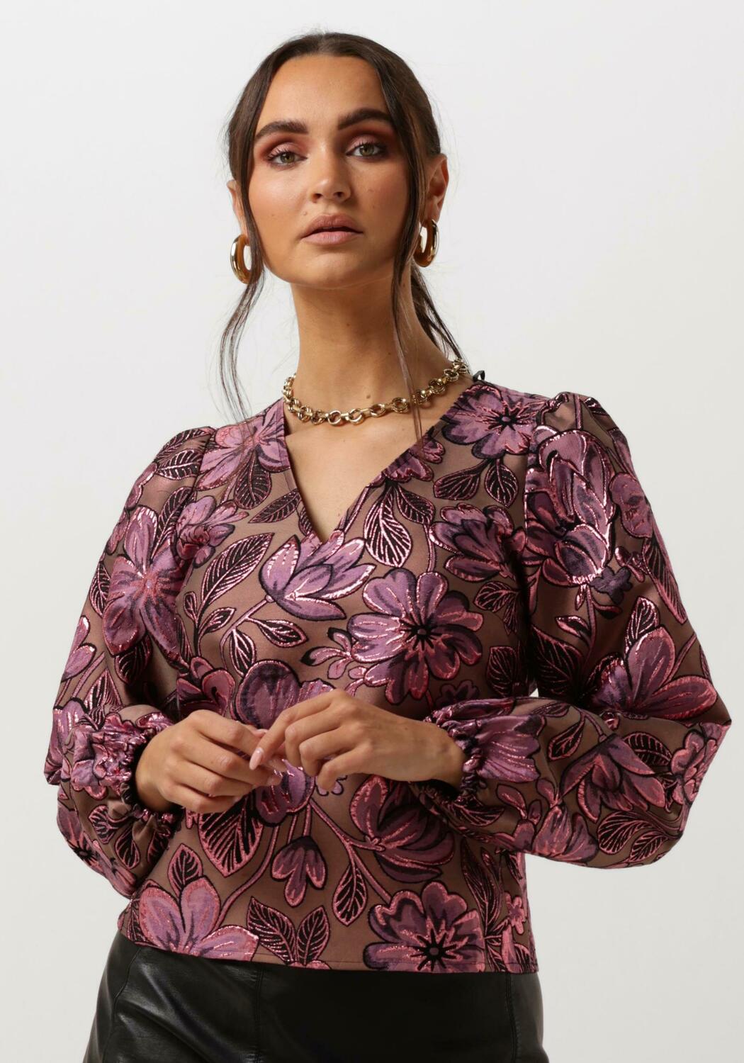 Roze SELECTED WOMEN Top SLFPAULA PINK LAVENDER LS TOP | Omoda