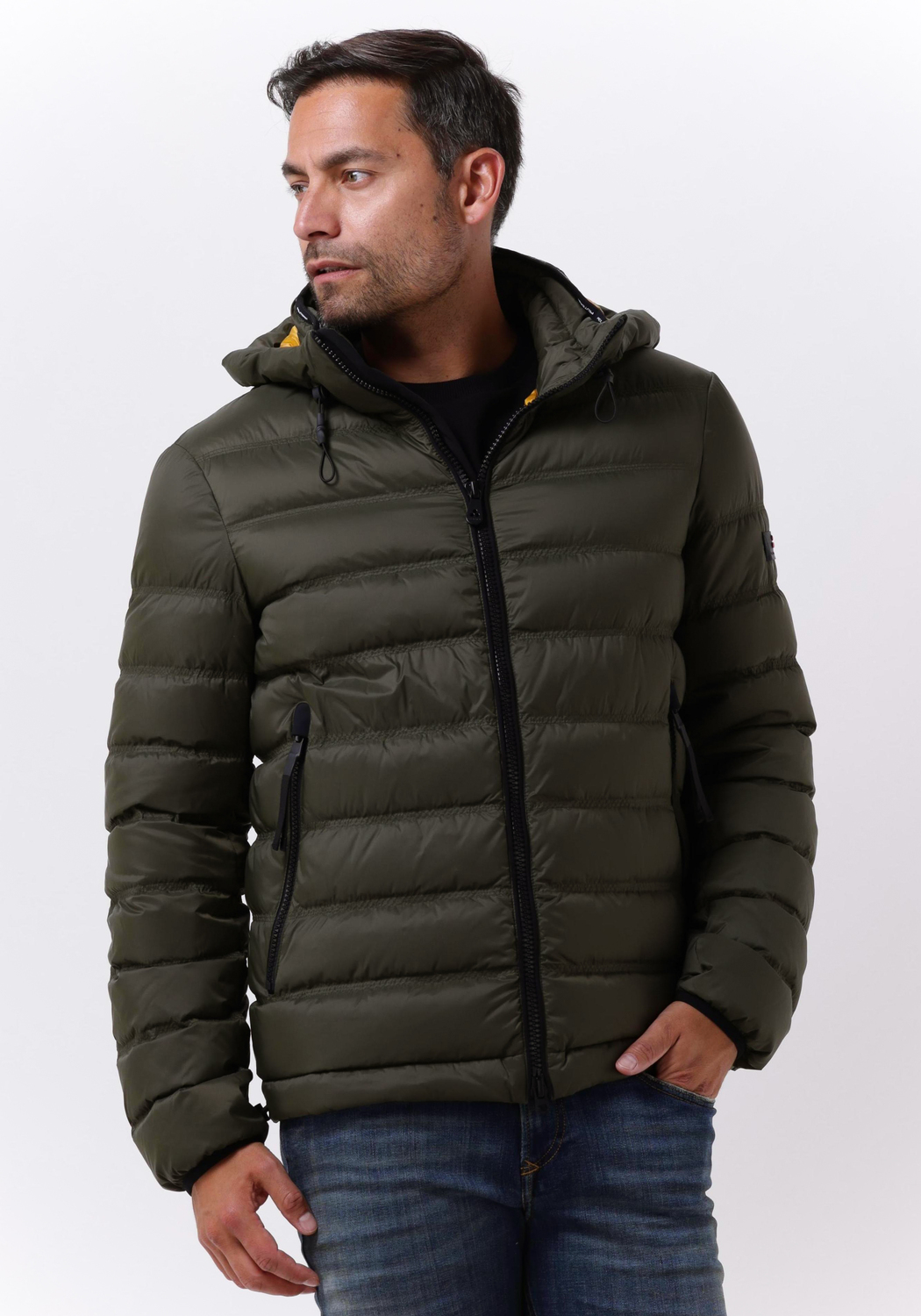 Donkergroene PEUTEREY Gewatteerde jas BOGGS KN | Omoda