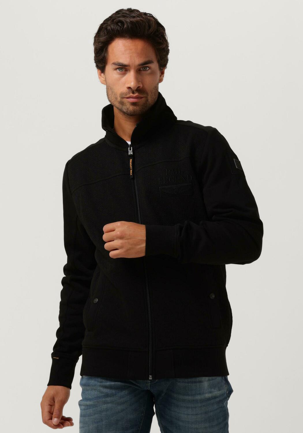 Zwarte PME LEGEND Vest ZIP JACKET JACQUARD INTERLOCK SWEAT | Omoda