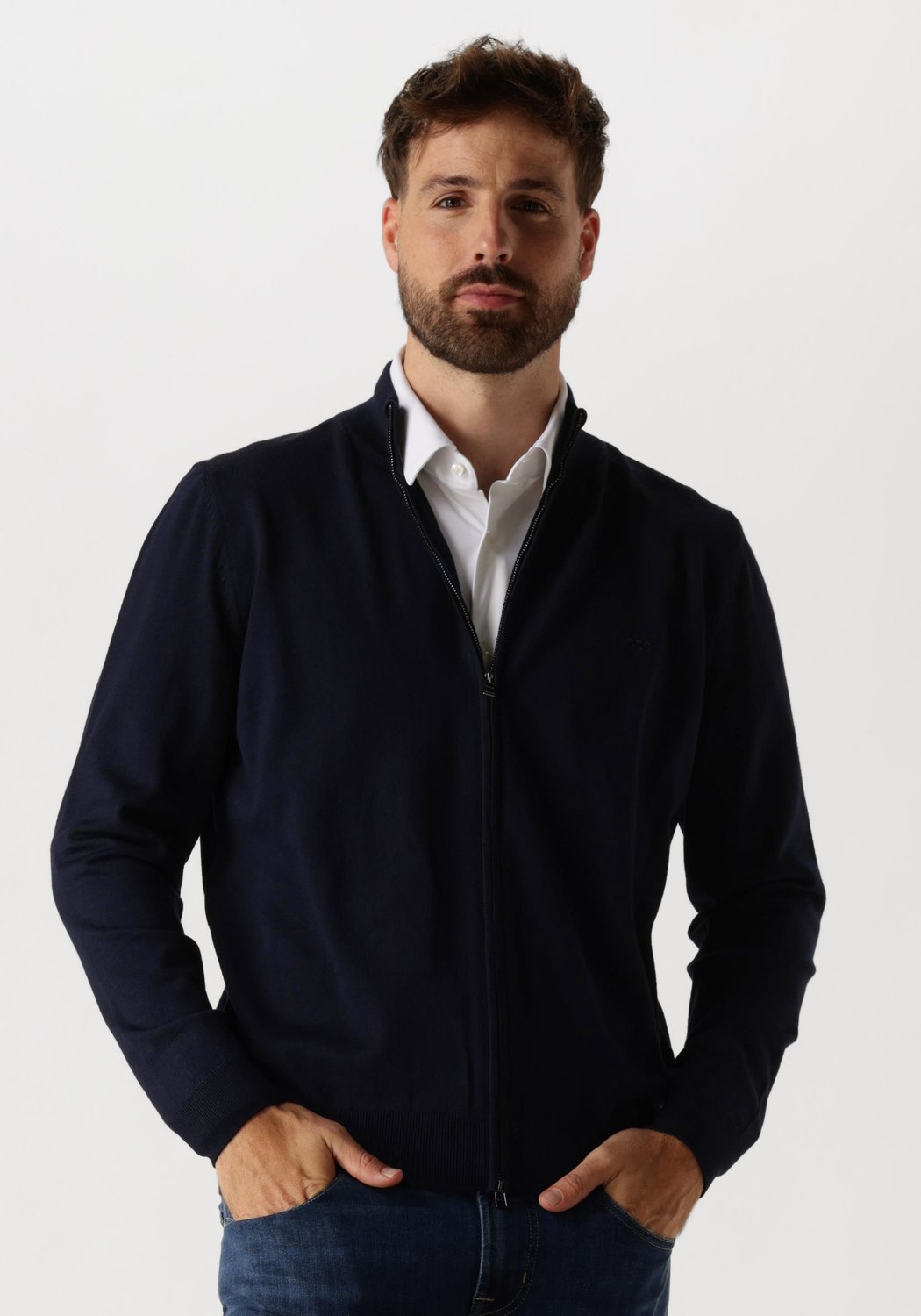 Donkerblauwe BOSS BLACK Vest BALONSO-L | Omoda