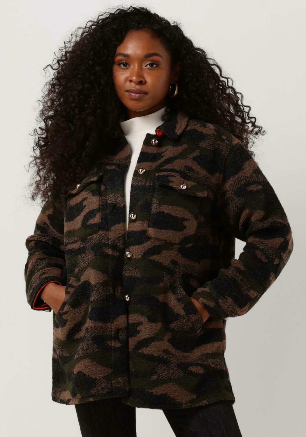 Groene MOS MOSH Jack VERA CAMO JACKET | Omoda