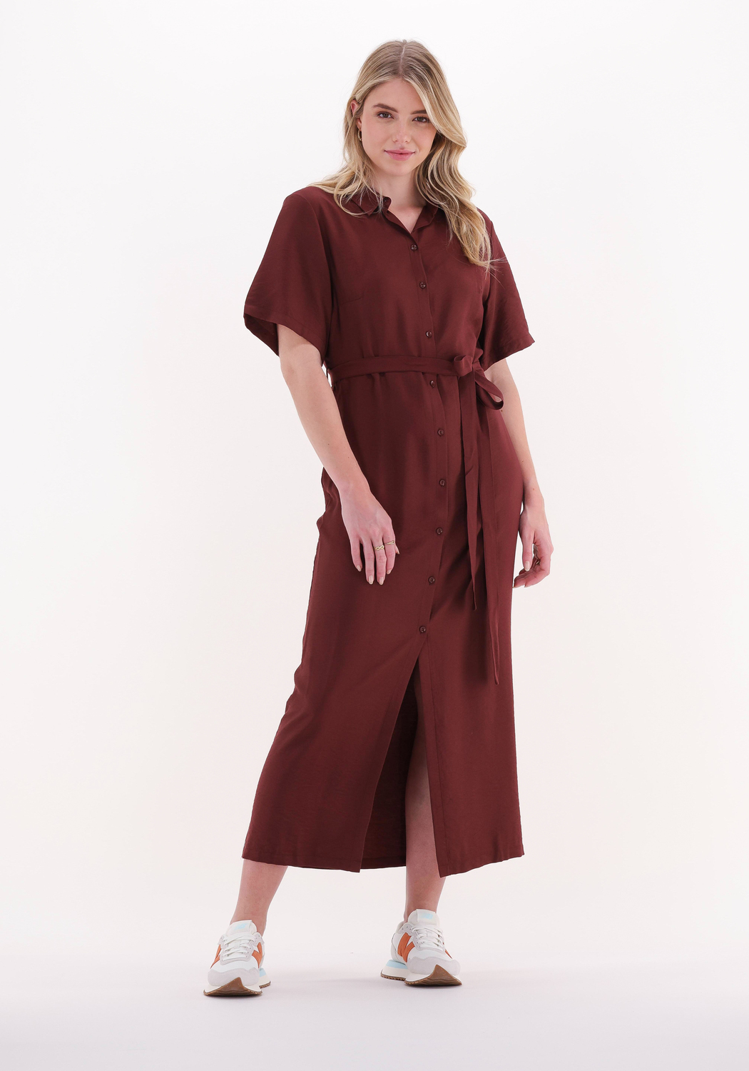 Roest ANOTHER LABEL Midi jurk SANGO DRESS S/S | Omoda