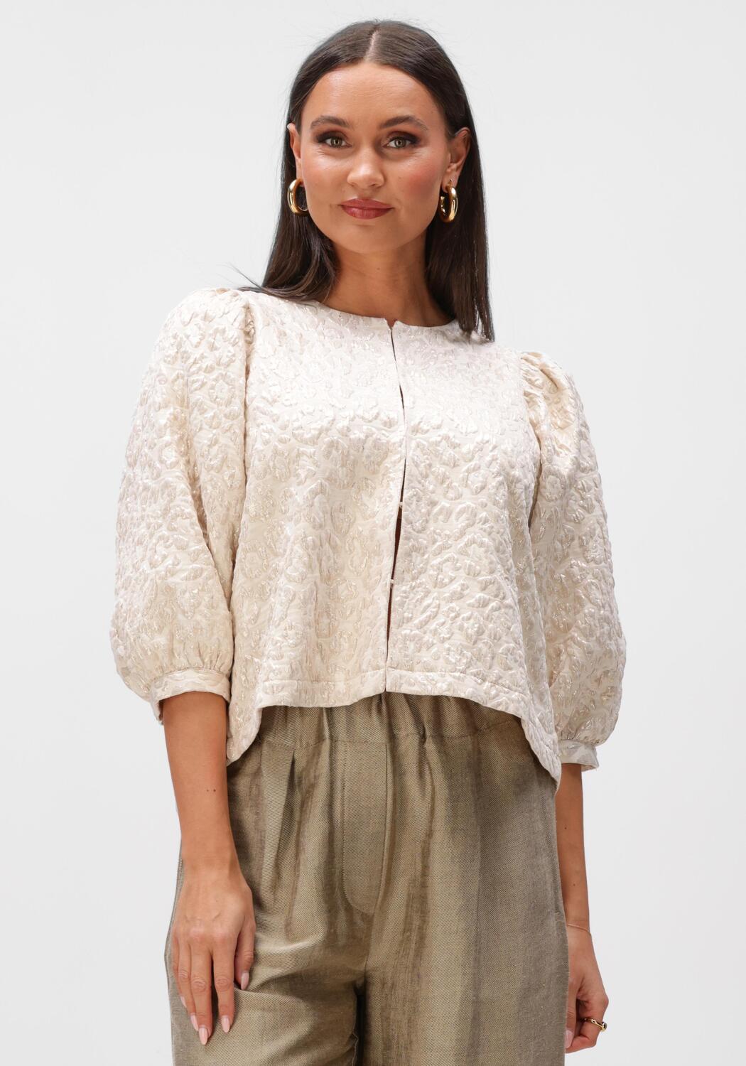 Creme BY-BAR Blouses MAURI CHEETAH BLOUSE | Omoda