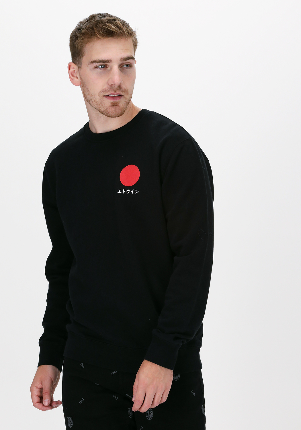 Zwarte EDWIN Sweater JAPANESE SUN SWEAT | Omoda
