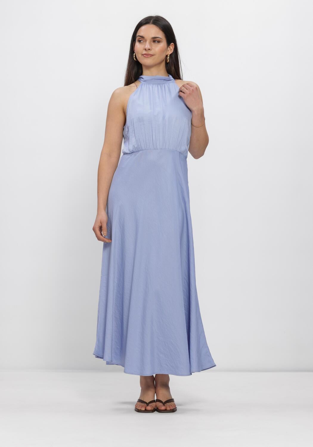 Blauwe BEAUMONT Maxi jurk ESTA DRESS | Omoda