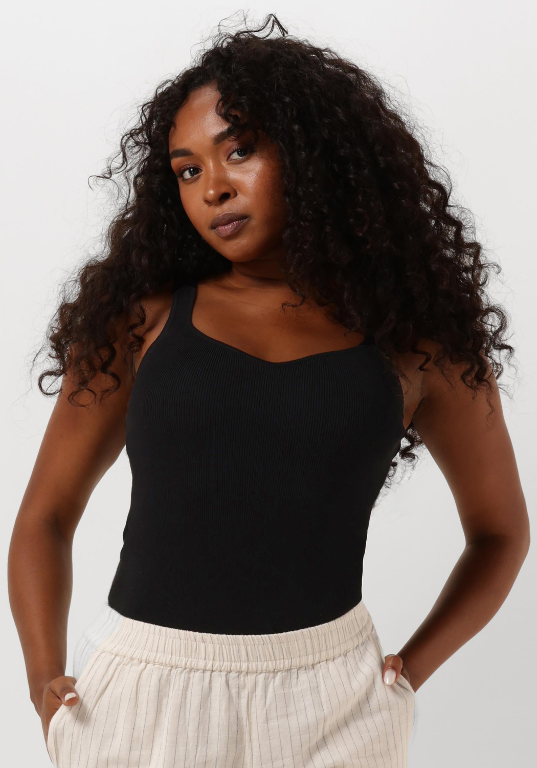 Zwarte NEO NOIR Top HANORA KNIT TOP | Omoda