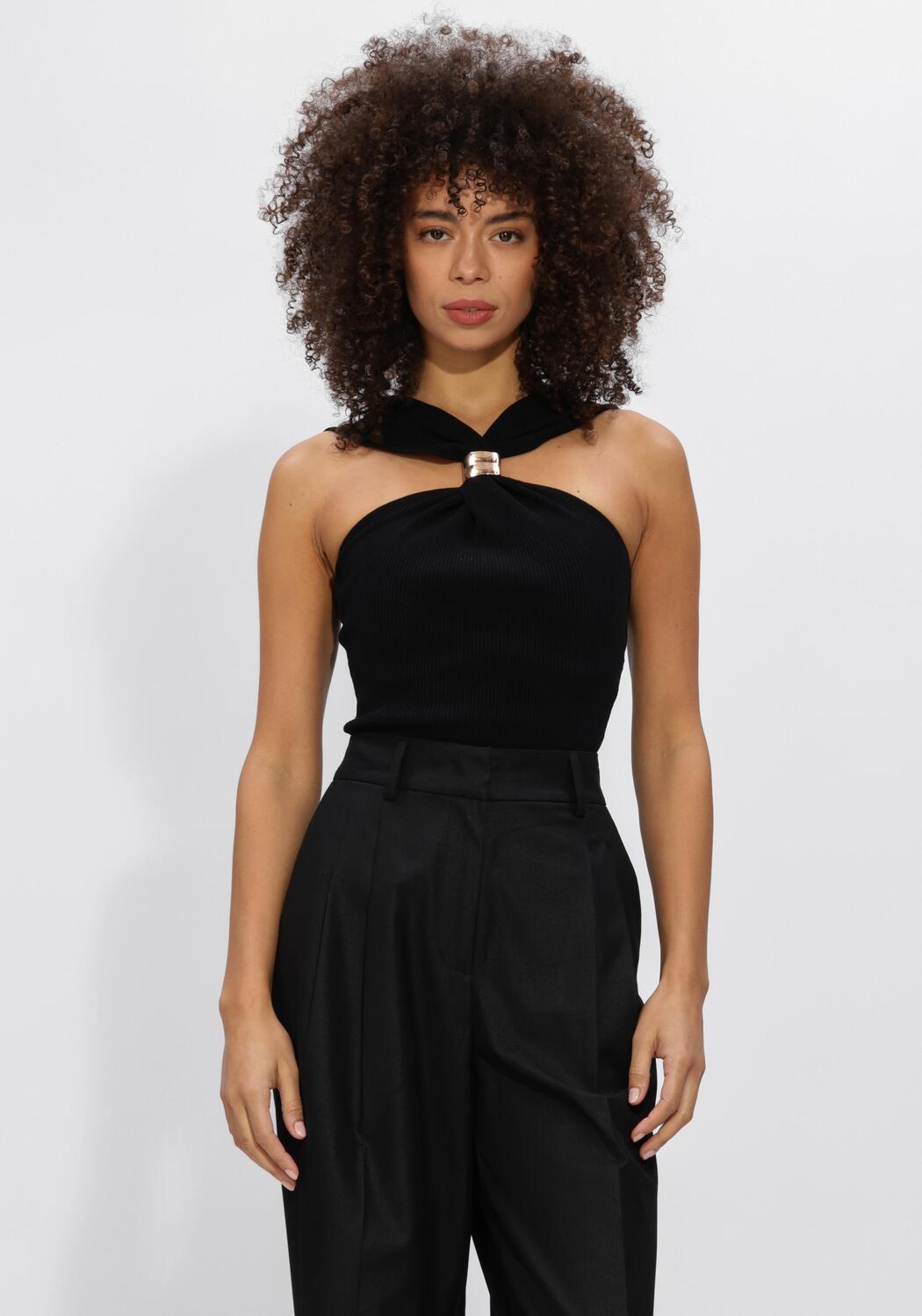 Zwarte NOTRE-V Top NV-HERLINA | Omoda