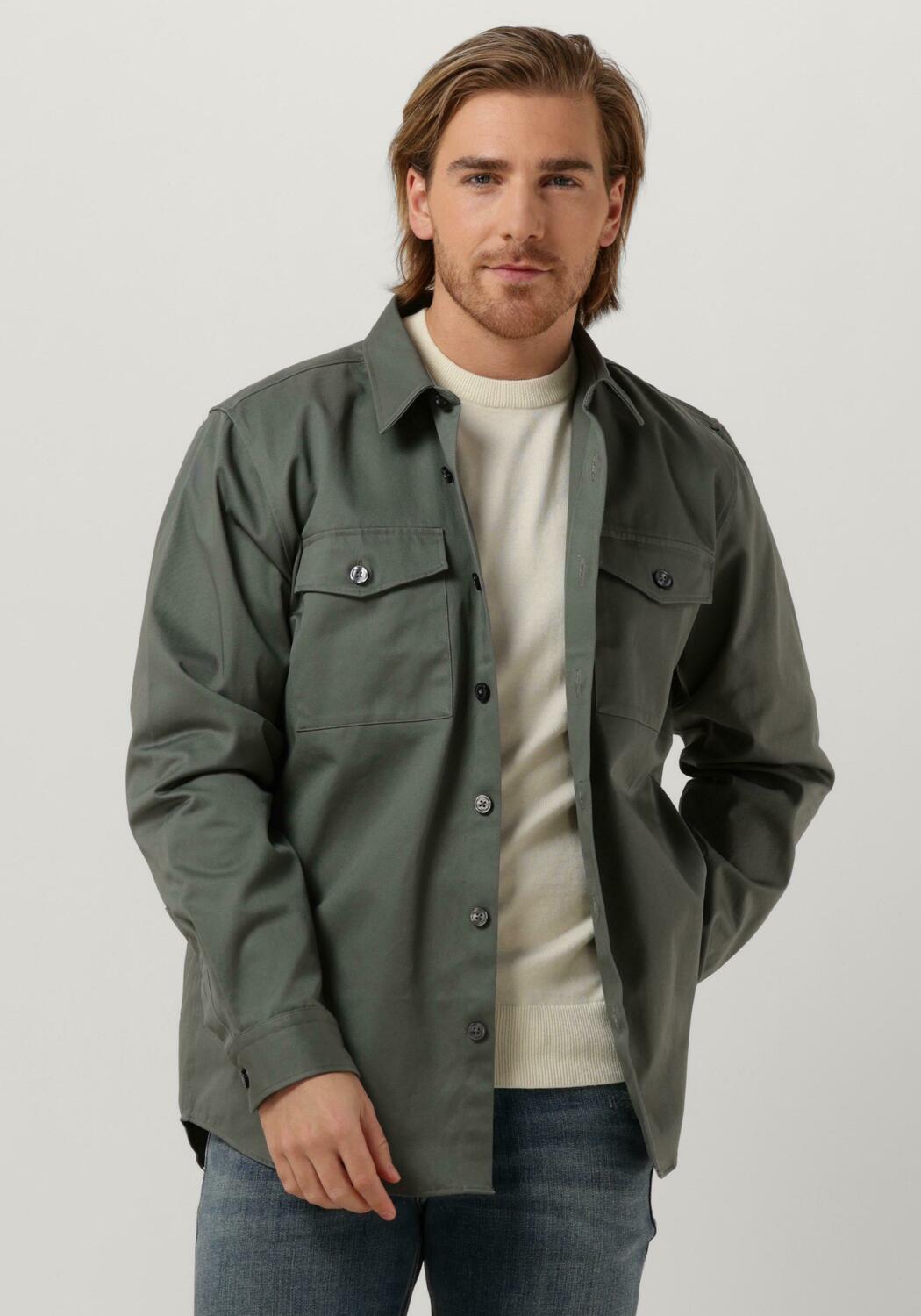 Groene BOSS Overshirt NATHAN_FT | Omoda