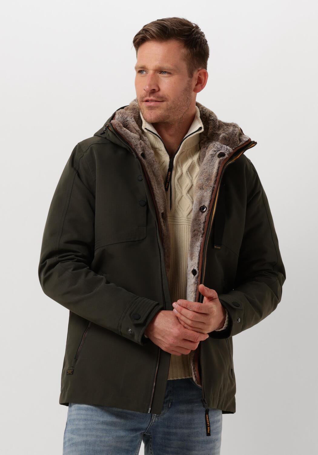 Groene PME LEGEND Parka's SEMI LONG JACKET SNOWPACK TRAIL RIPSTOP | Omoda