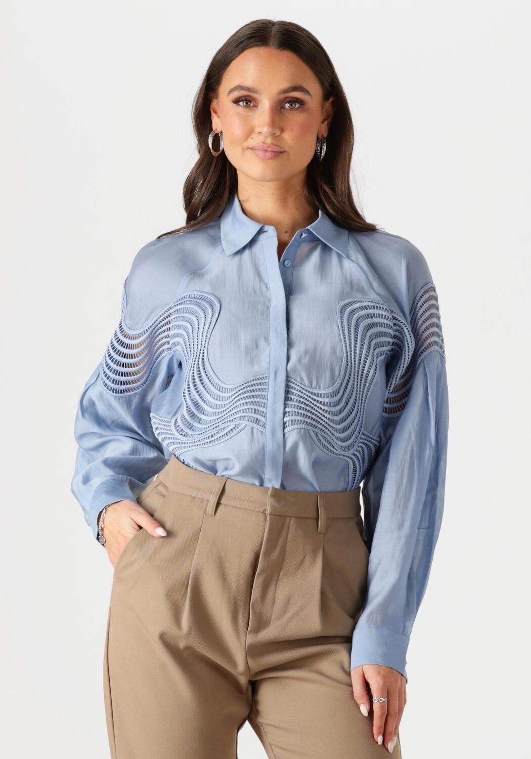 Lichtblauwe COPENHAGEN MUSE Blouses CMMOLLY-SHIRT 1 | Omoda
