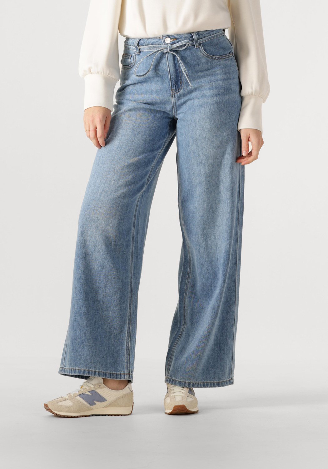 Lichtblauwe OBJECT Wide jeans OBJROSIE MW WIDE JEANS | Omoda
